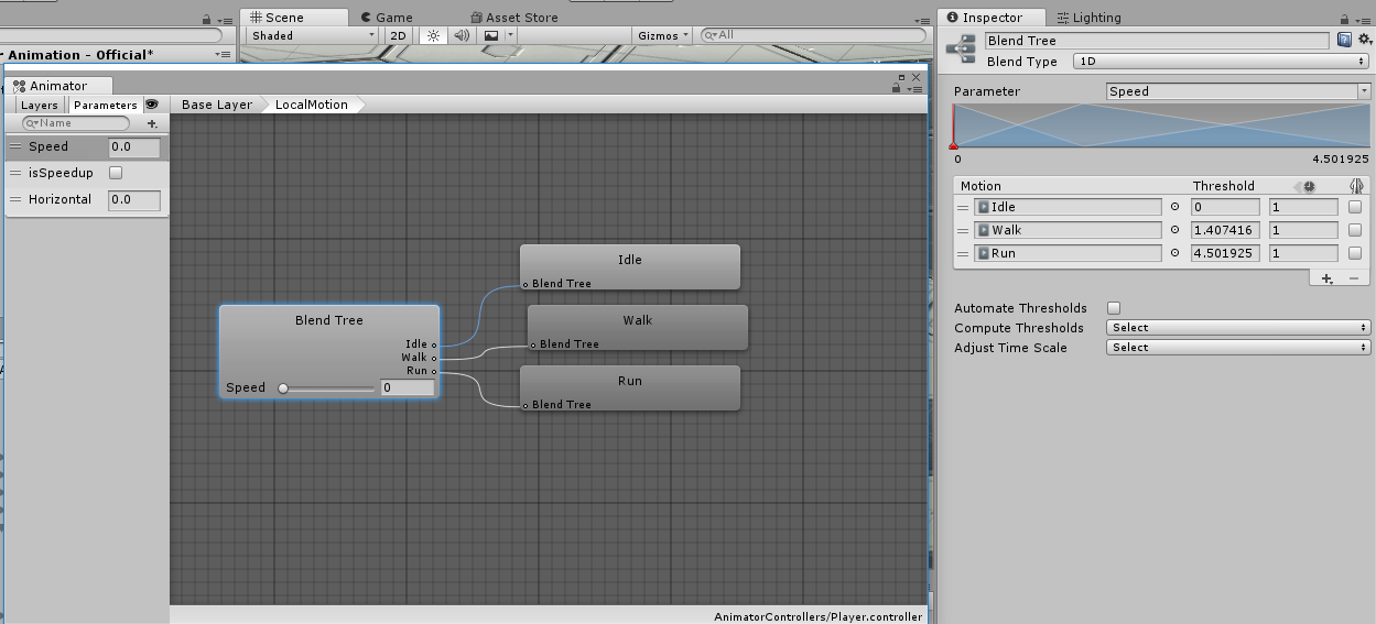 Unity动画☀️2.角色左右转向、Blend Tree混合树、批量注释_unity blender tree-CSDN博客