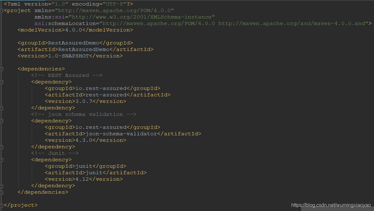 REST Assured 2 - 用IDEA创建一个基本的REST Assured Maven项目_restassured框架 依赖jar包 ...