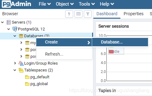 PostgreSQL如何用pgAdmin或createdb创建一个数据库_pgadmin 4 create table-CSDN博客