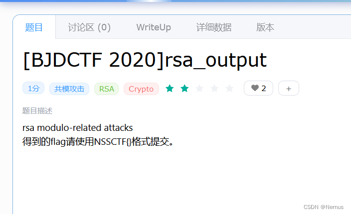 NSSCTF CRYPTO 题解（二）_[afctf2018]vigen猫re-CSDN博客