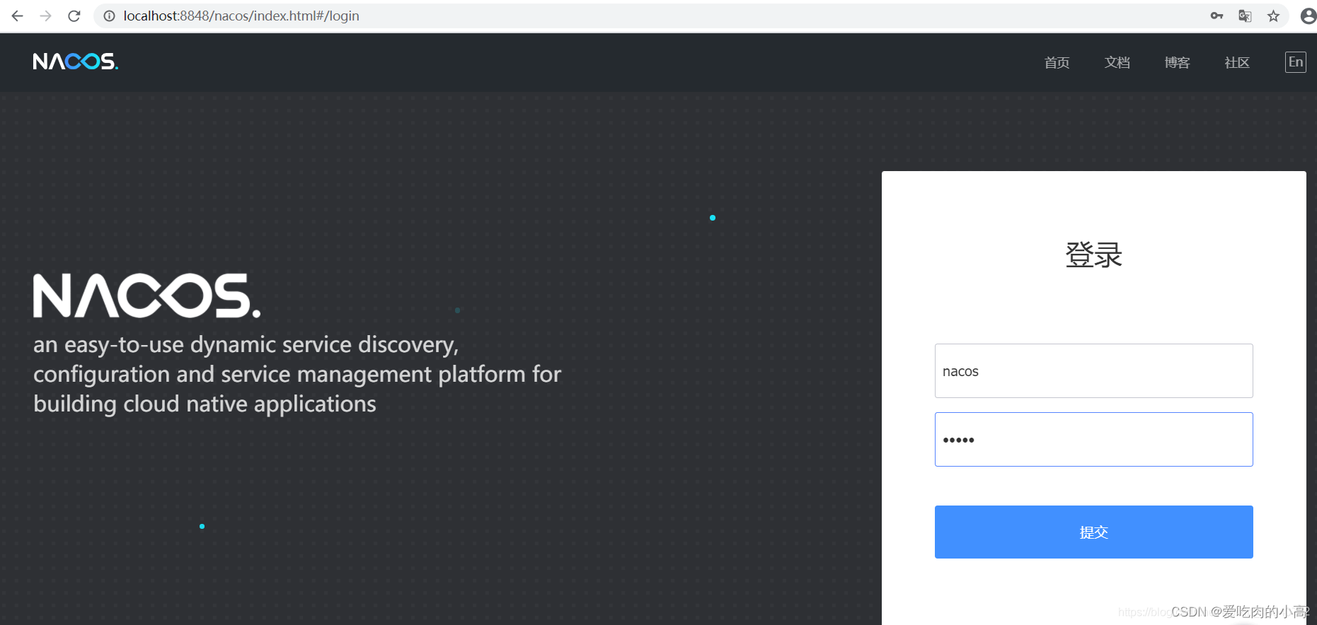 Windows安装配置nacos 2.0.3_nacos2.0.3-CSDN博客
