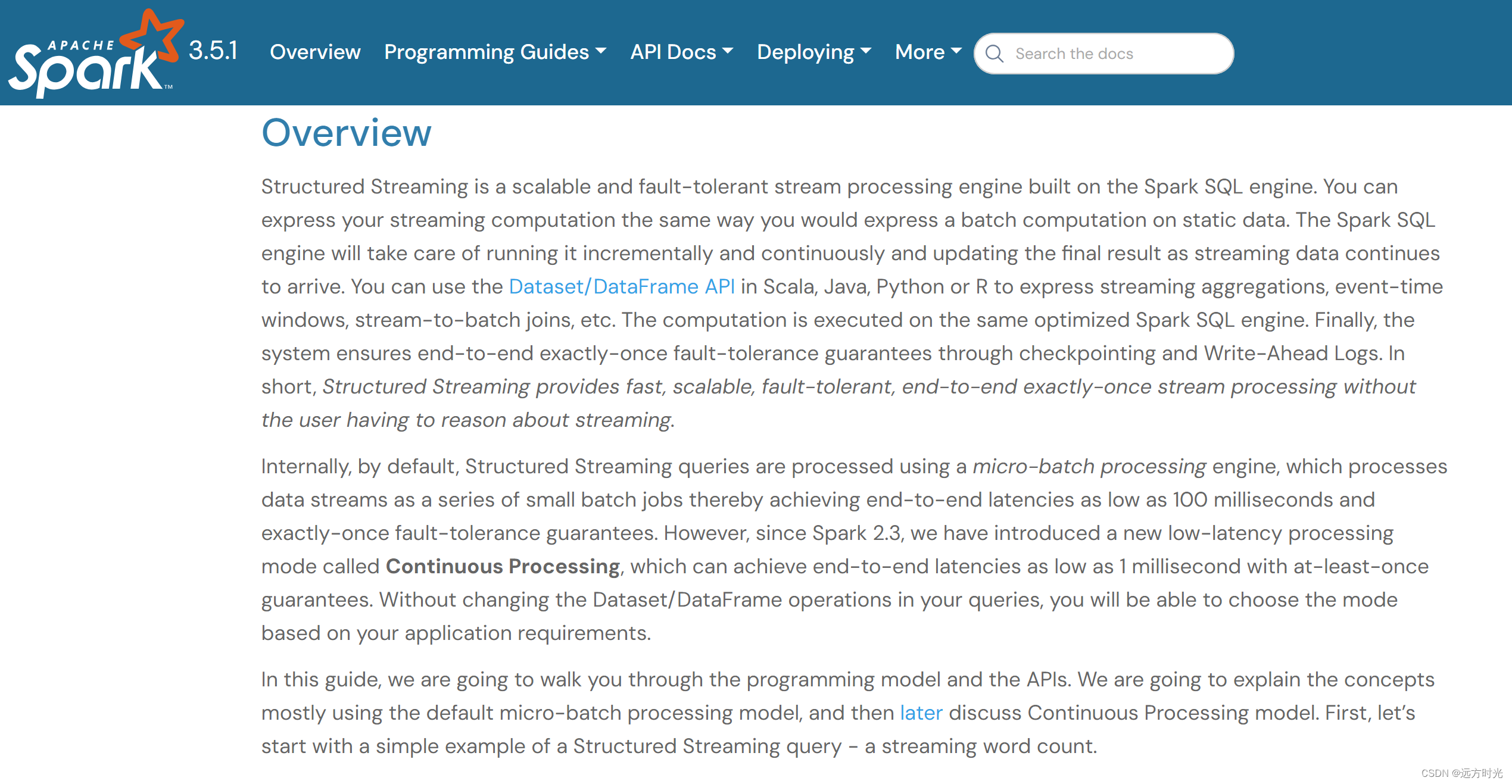 带你从Spark官网啃透Spark Structured Streaming_spark watermark-CSDN博客
