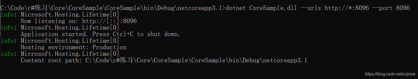 Net Core Cli 运行netcore程序dotnet Run Urls Csdn博客 5303