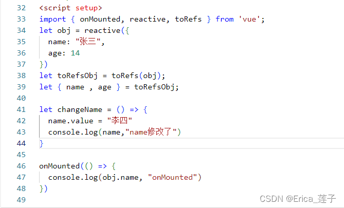 Vue3_对响应式对象解构赋值之后失去响应性——toRefs()_vue3对象赋值无响应解决方法-CSDN博客