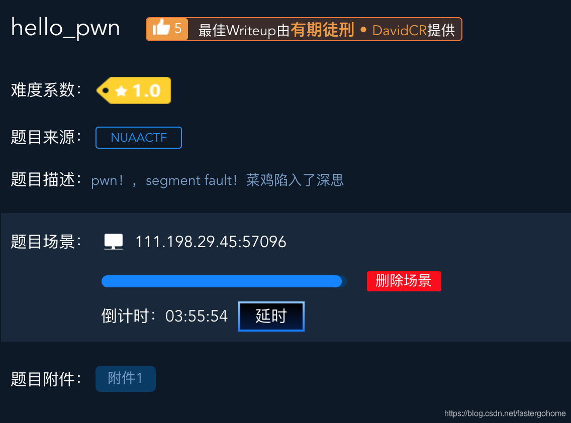 Hellopwn Xctf Pwn Ctf Writeup系列4 Csdn博客