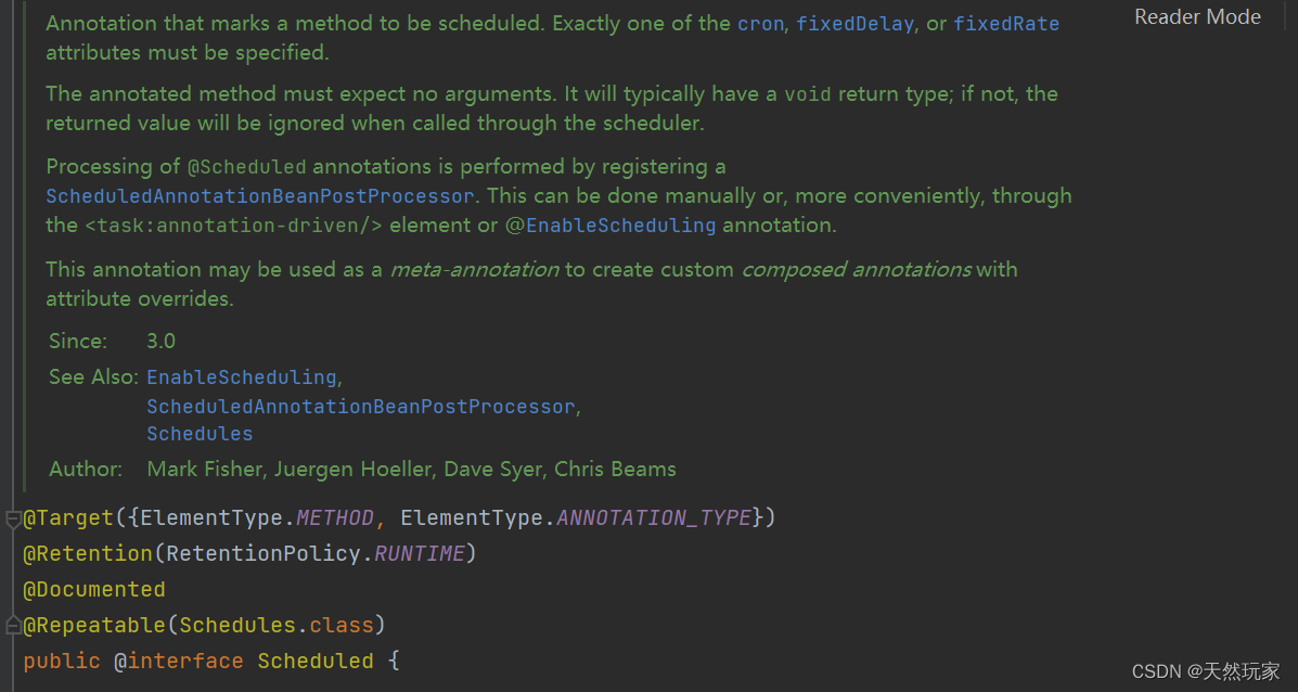 实战讲解Spring定时任务：@Scheduled（图+文+源码）_org.springframework.scheduling.annotation.schedule-CSDN博客