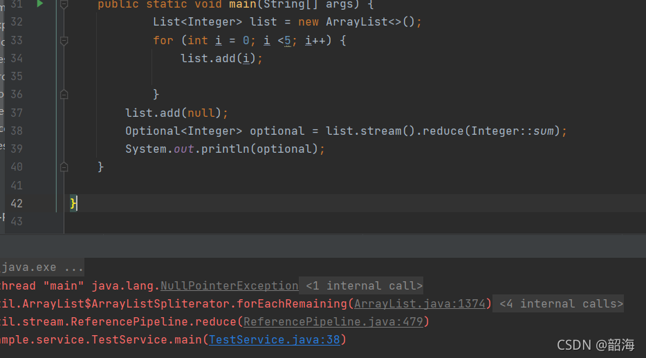 Java8归约reduce记得过滤判空_java reduce判空-CSDN博客