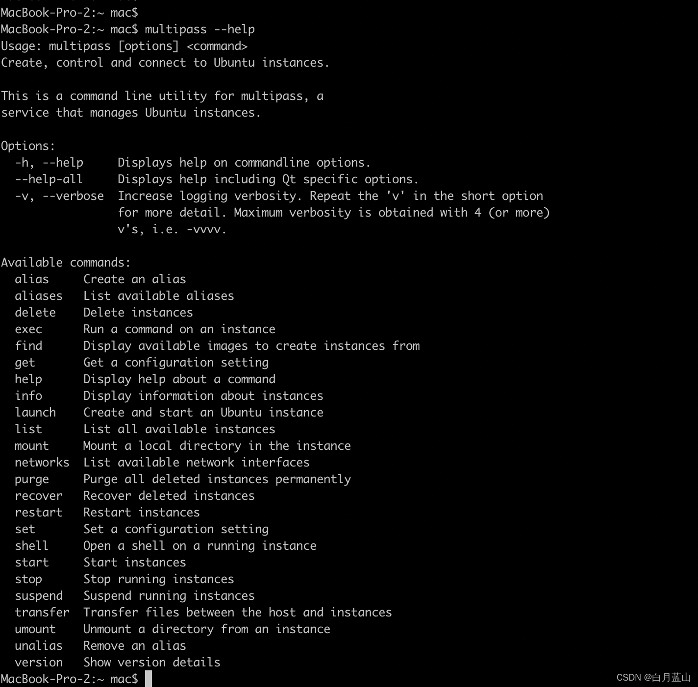 如何在 MacOS 安装轻量级虚拟机工具 Multipass_mac 轻量级虚拟机-CSDN博客