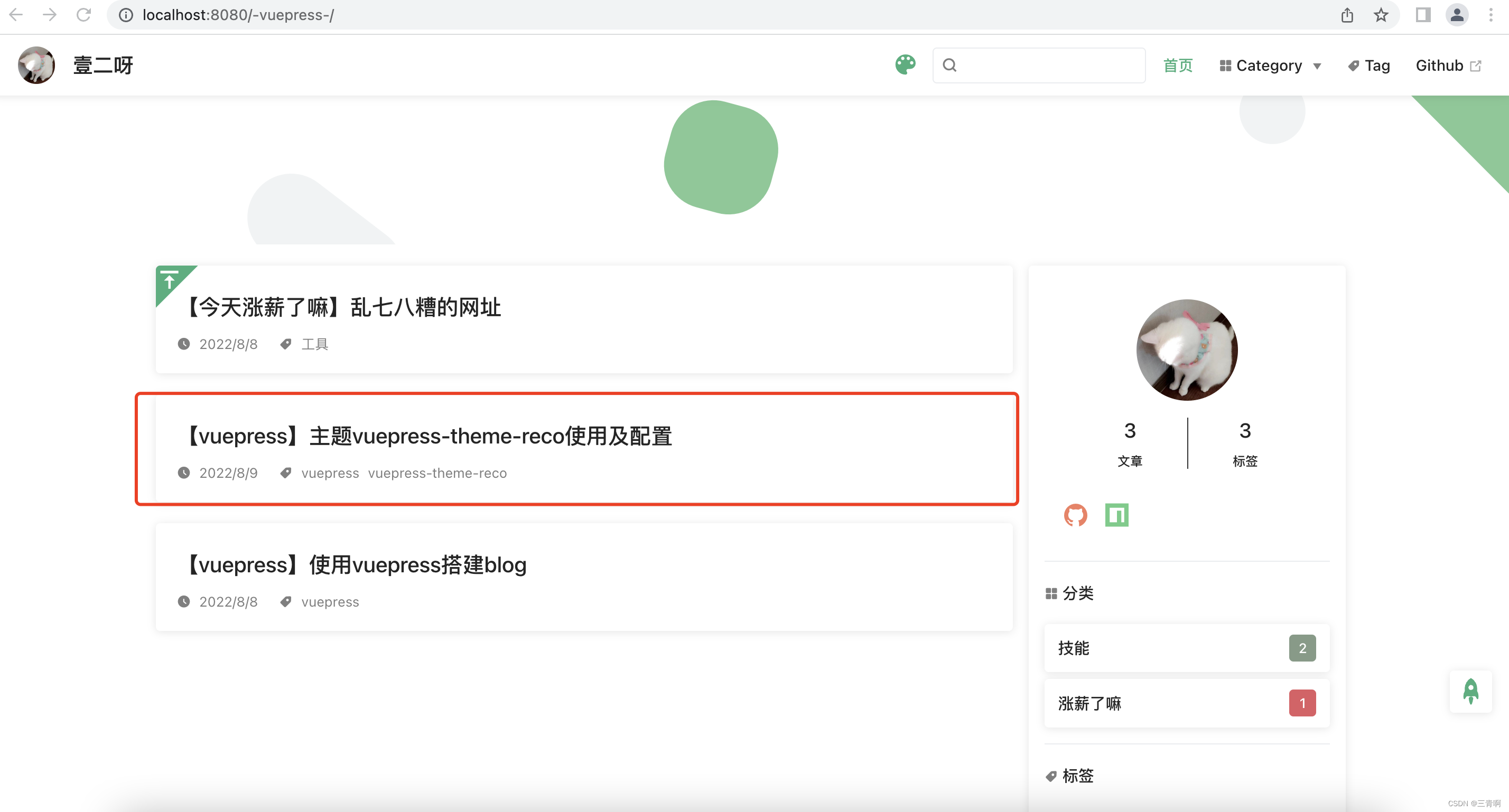 【vuepress】主题vuepress-theme-reco使用及配置_vuepress-theme-reco.recoluan-CSDN博客