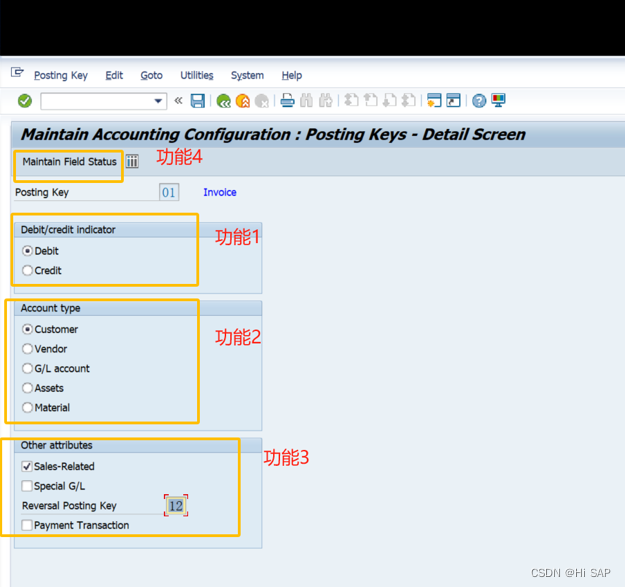 SAP 关于记账代码 Posting Key_sap posting key-CSDN博客
