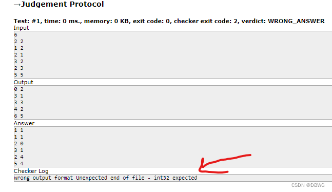 Codeforce : wrong output format Unexpected end of file - int32 expected-CSDN博客