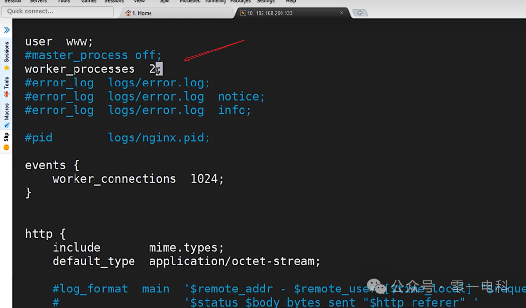 Ngnix全局块的工作进程的两个指令_master process nginx-CSDN博客