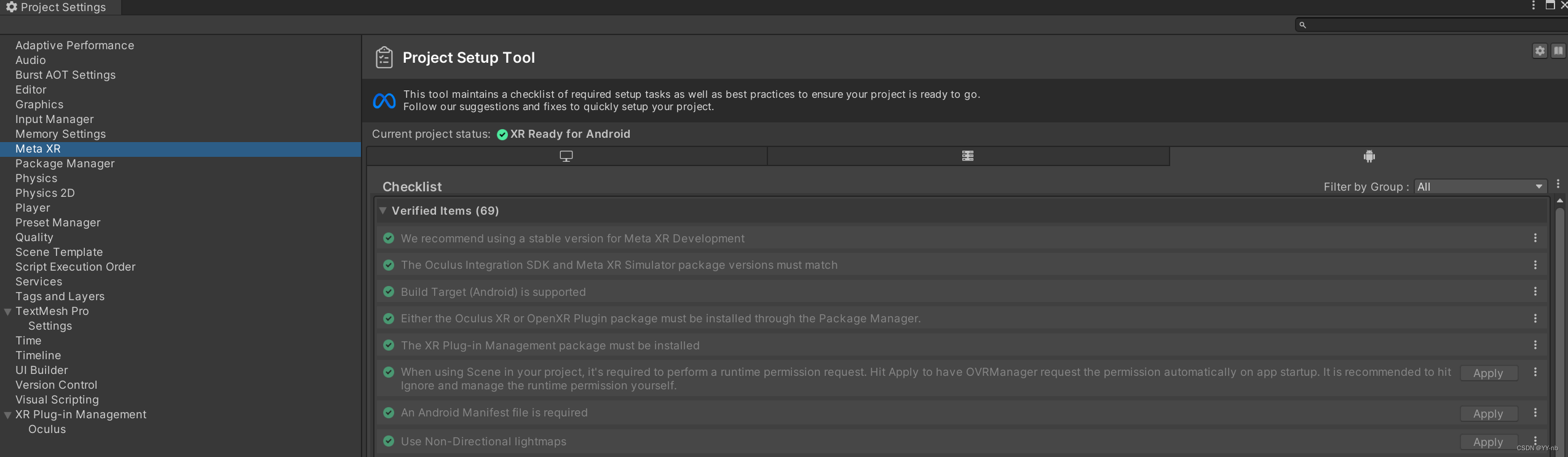 【重制版】Unity Meta Quest 一体机开发：前期准备，Meta XR SDK导入和环境配置，配置玩家物体-CSDN博客