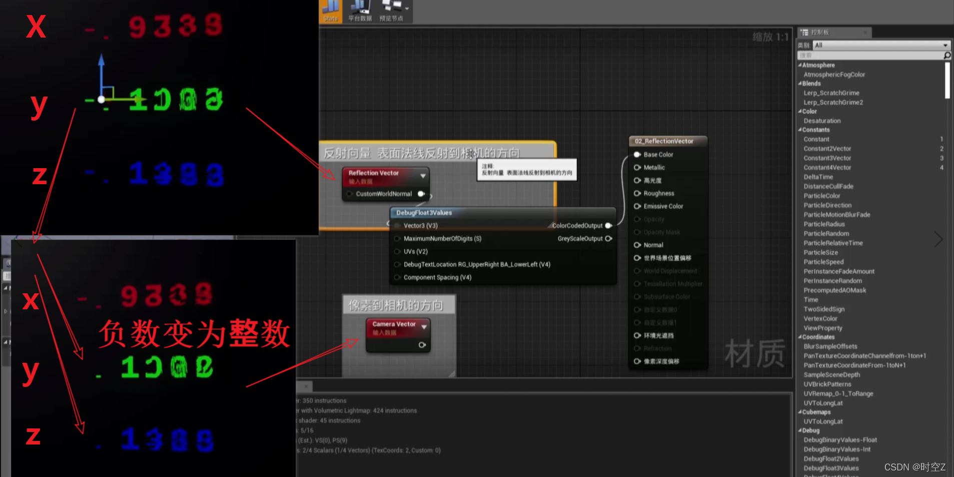 UE4材质05_初探方向与法向_reflectionvector-CSDN博客