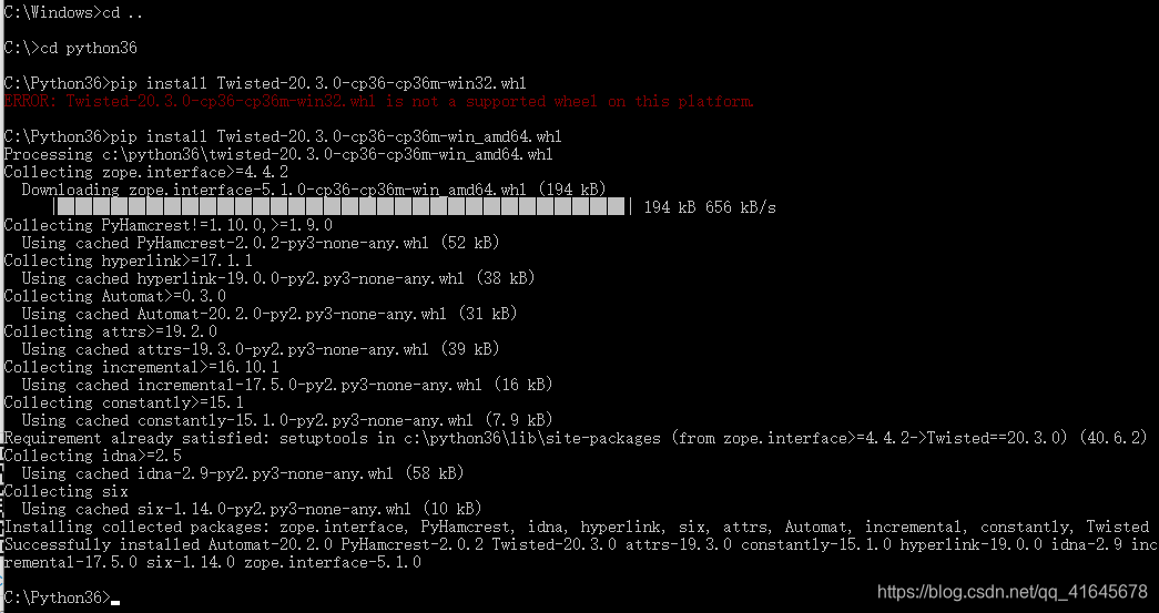 Python-scrapy框架的安装（环境python3.6与2.7共存）_python cloudscraper最低支持的python版本-CSDN博客