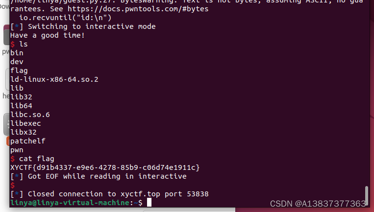 XYCTF --PWN_xyctfpwnwp-CSDN博客