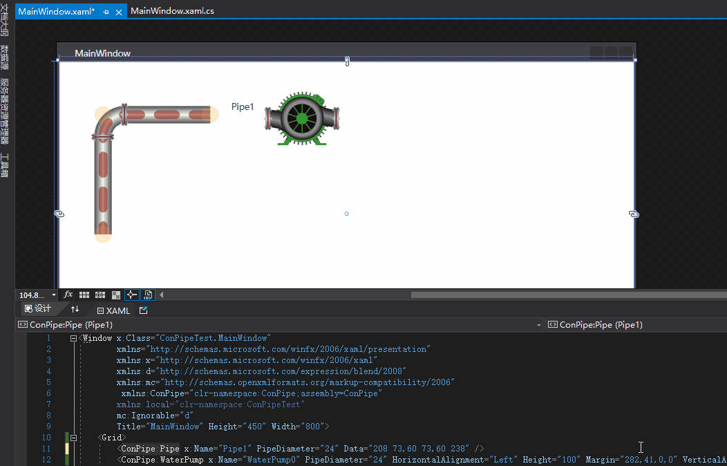 基于Visual Studio扩展的WPF工业组态UI控件-ConPipe_wpf工业控件库-CSDN博客