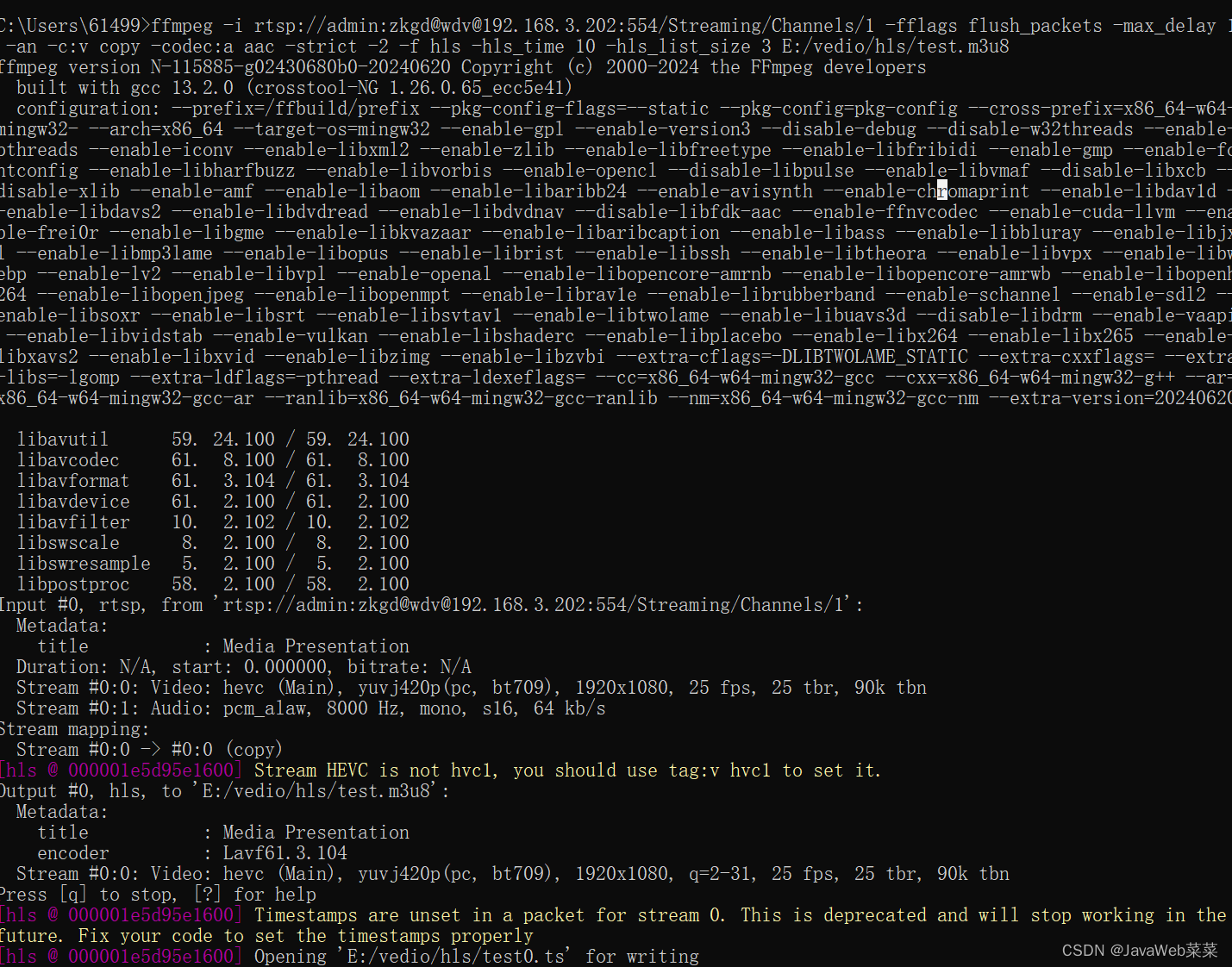 ffmpeg+nginx+video实现rtsp流转hls流，web页面播放_ffmpeg rtsp hls-CSDN博客