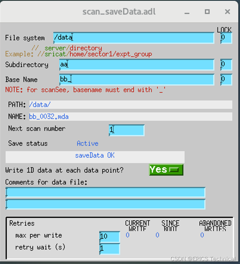 EPICS sscan模块的使用举例-一维扫描_epics scan-CSDN博客