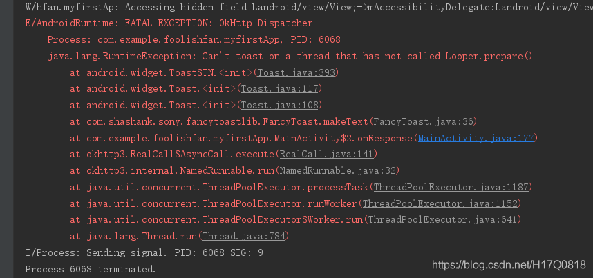 解决java.lang.RuntimeException: Can't toast on a thread that has not called Looper.prepare()-CSDN博客