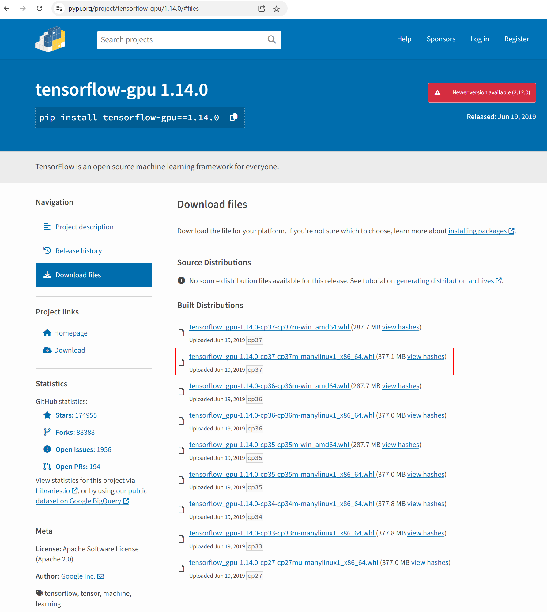 Anaconda中安装指定版本的tensorflow1.14.0/tensorflow-gpu1.14.0_conda 安装 指定 版本-CSDN博客