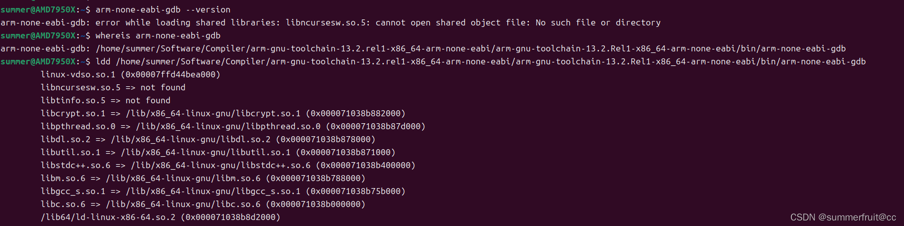 ubuntu2404使用vs code(cortex-debug)或stm32cubeide调试No such file libncursesw.so.5；E: 无法定位libcursesw5 ...