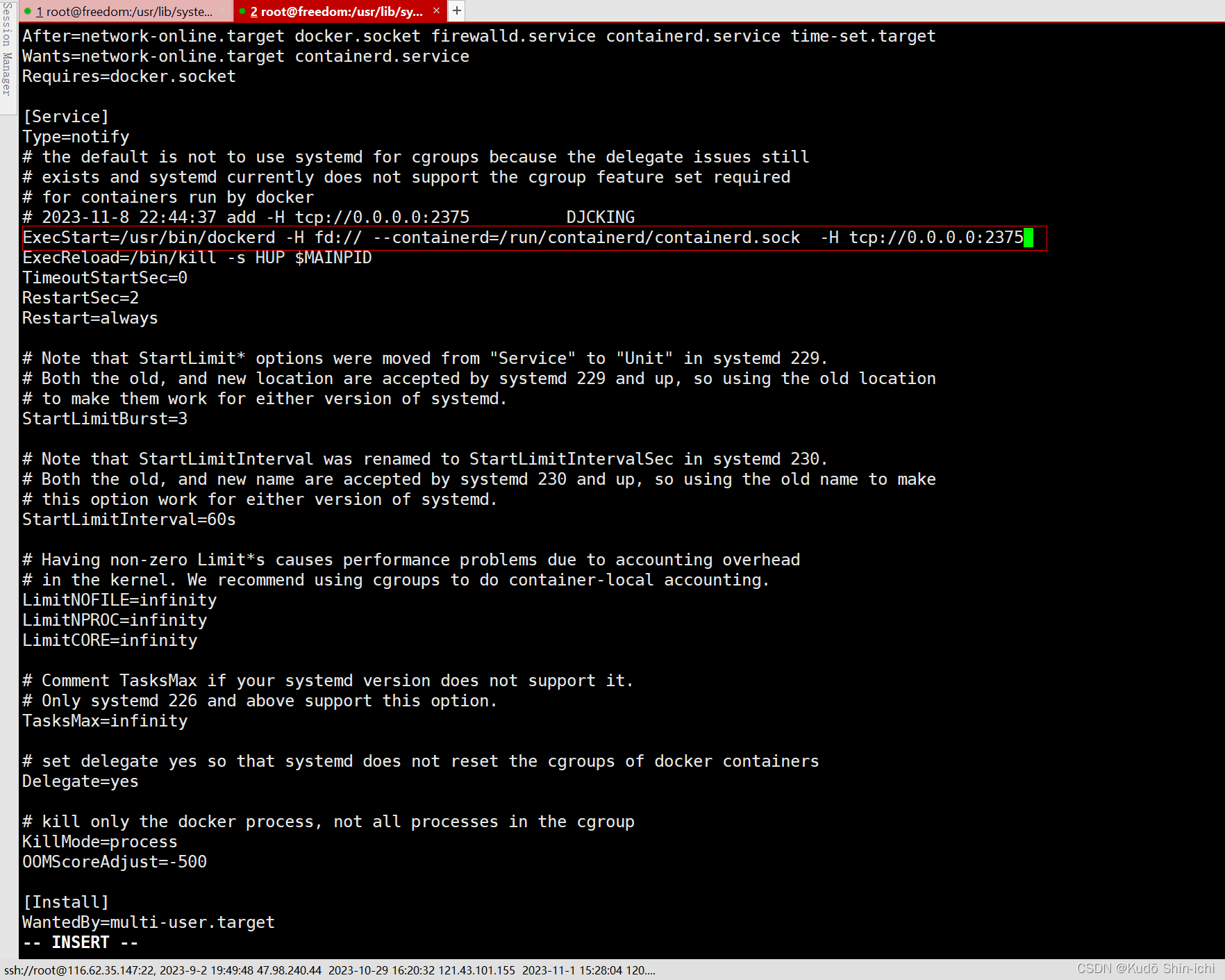 配置开启Docker2375远程连接与解决Docker未授权访问漏洞_docker 2375-CSDN博客