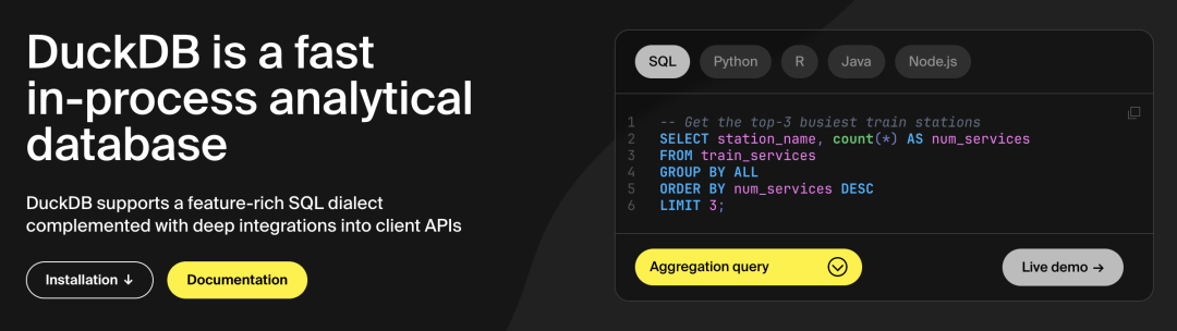 “鸭子数据库”DuckDB正式发布1.0稳定版：C++引擎代码超30万行、百万级月下载量_duckdb 1.0-CSDN博客