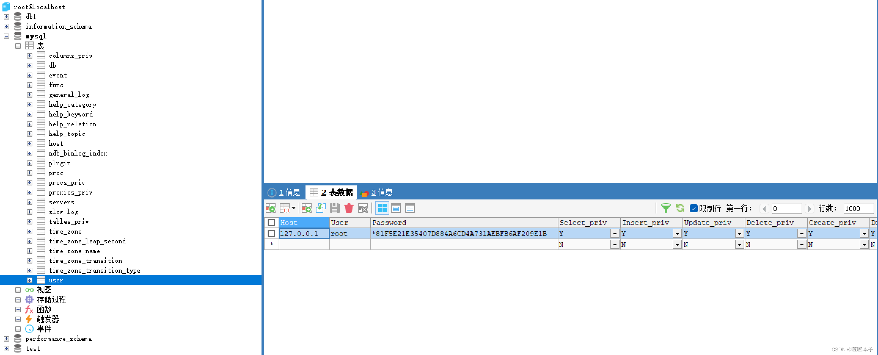 CREATE command denied to user ‘root‘@‘localhost‘ for table ‘XXX‘-CSDN博客