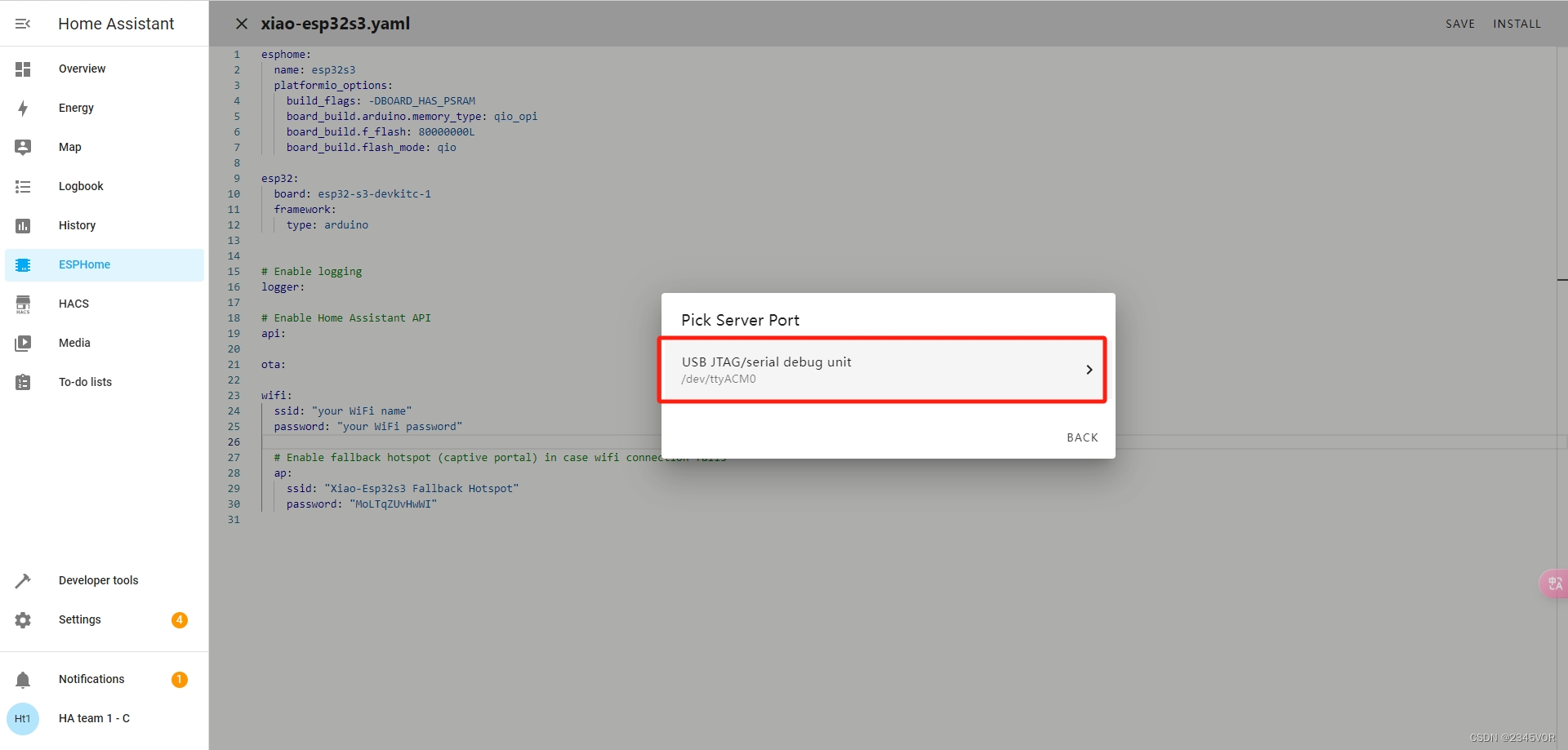 【XIAO ESP32S3 sense 通过 ESPHome 与 Home Assistant 连接】-CSDN博客