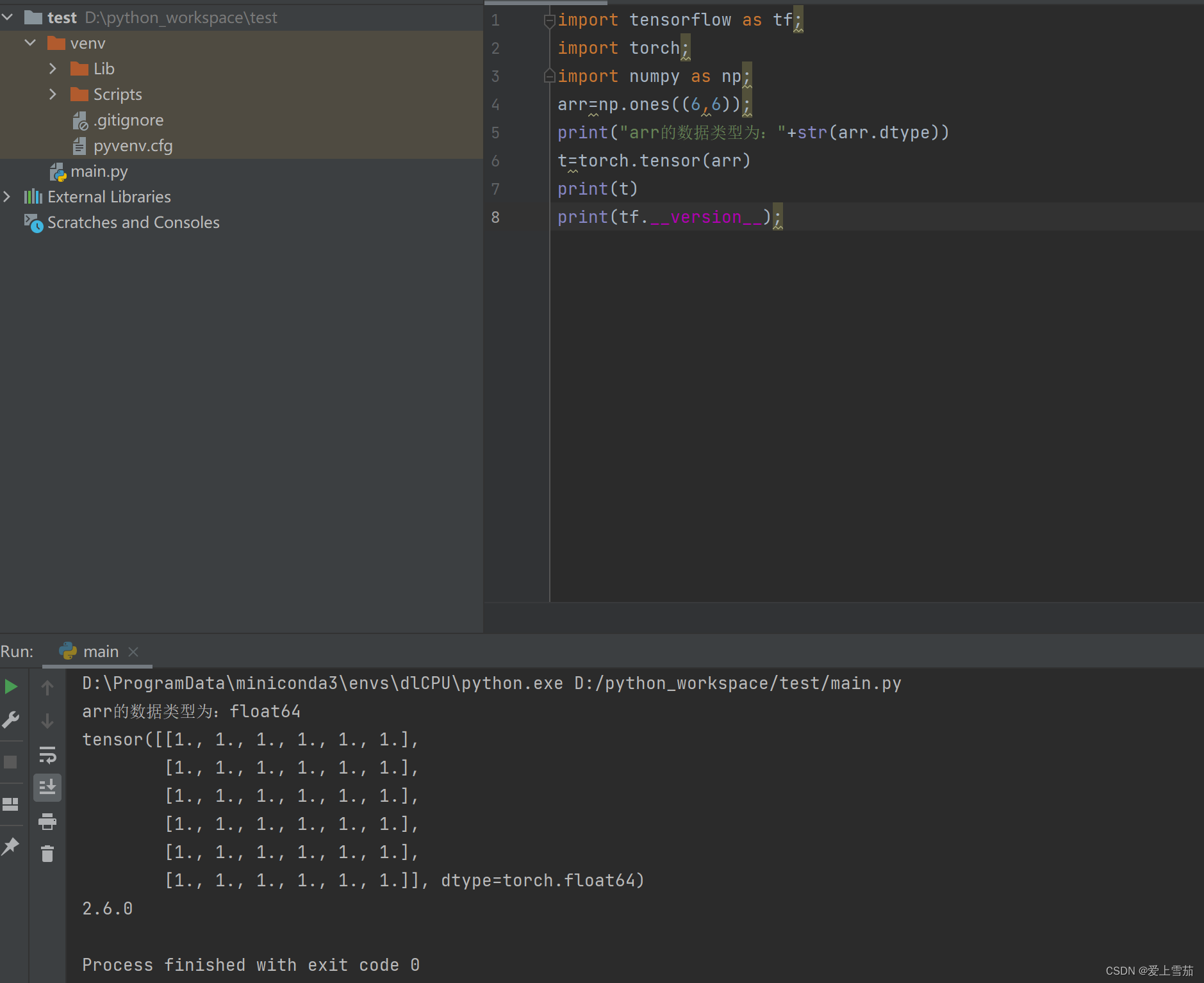 采用miniconda3安装Tensorflow和PyTorch CPU及Pycharm的配置_miniconda安装tensorflow-CSDN博客