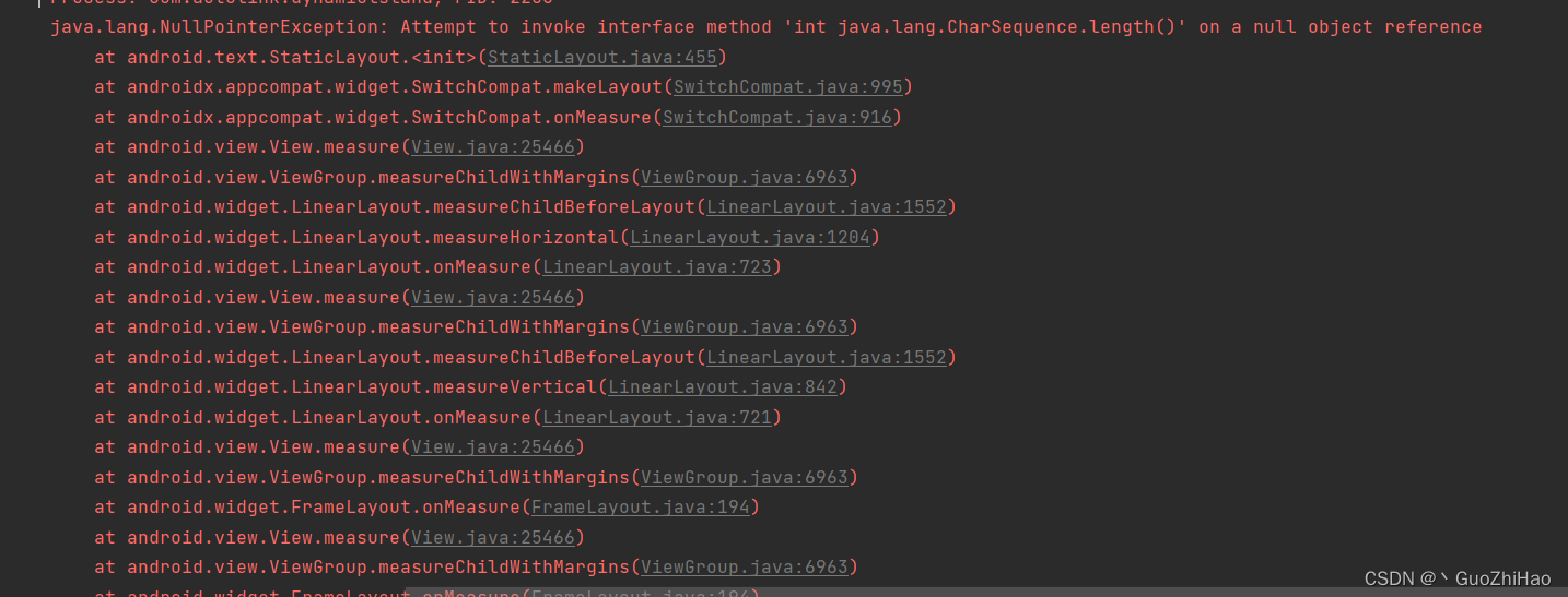 Android 使用androidx Appcompat Widget Switchcompat报错java Lang