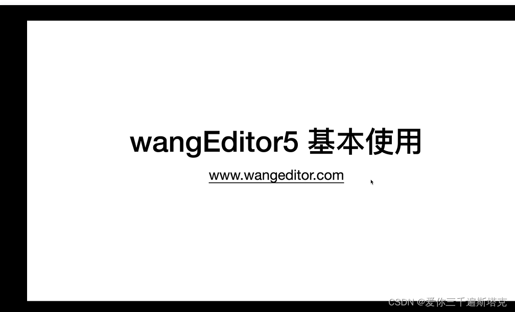 文本，wangEditor5的基本使用，开发文档地址,wangEditor5用于Vue3项目，想要使用好wangEditor项目，得看开发文档-CSDN博客