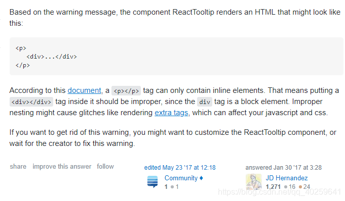 validateDOMNesting(...): ＜div＞ cannot appear as a descendant of ＜p＞_validatedomnesting ...