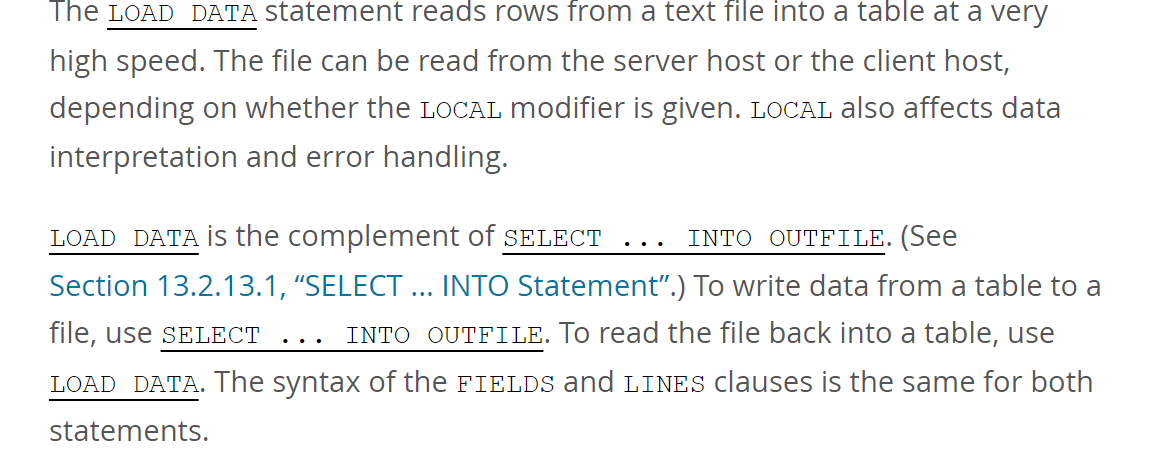 Mysql LOAD DATA读取客户端任意文件_mysql load data 本地文件-CSDN博客