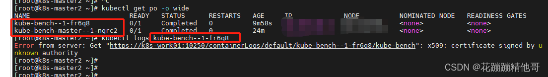 kubectl logs查看容器日志报错“ x509: certificate signed by unknown authority”_tls: failed to verify ...