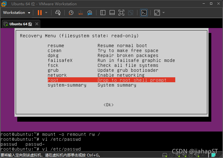 误修改/etc/passwd文件后进不去虚拟机_ubuntu修改passwd后无法进入-CSDN博客