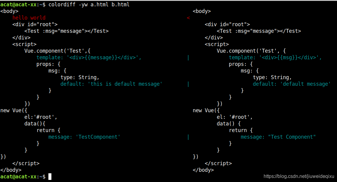 colordiff显示两个文件的差异-CSDN博客