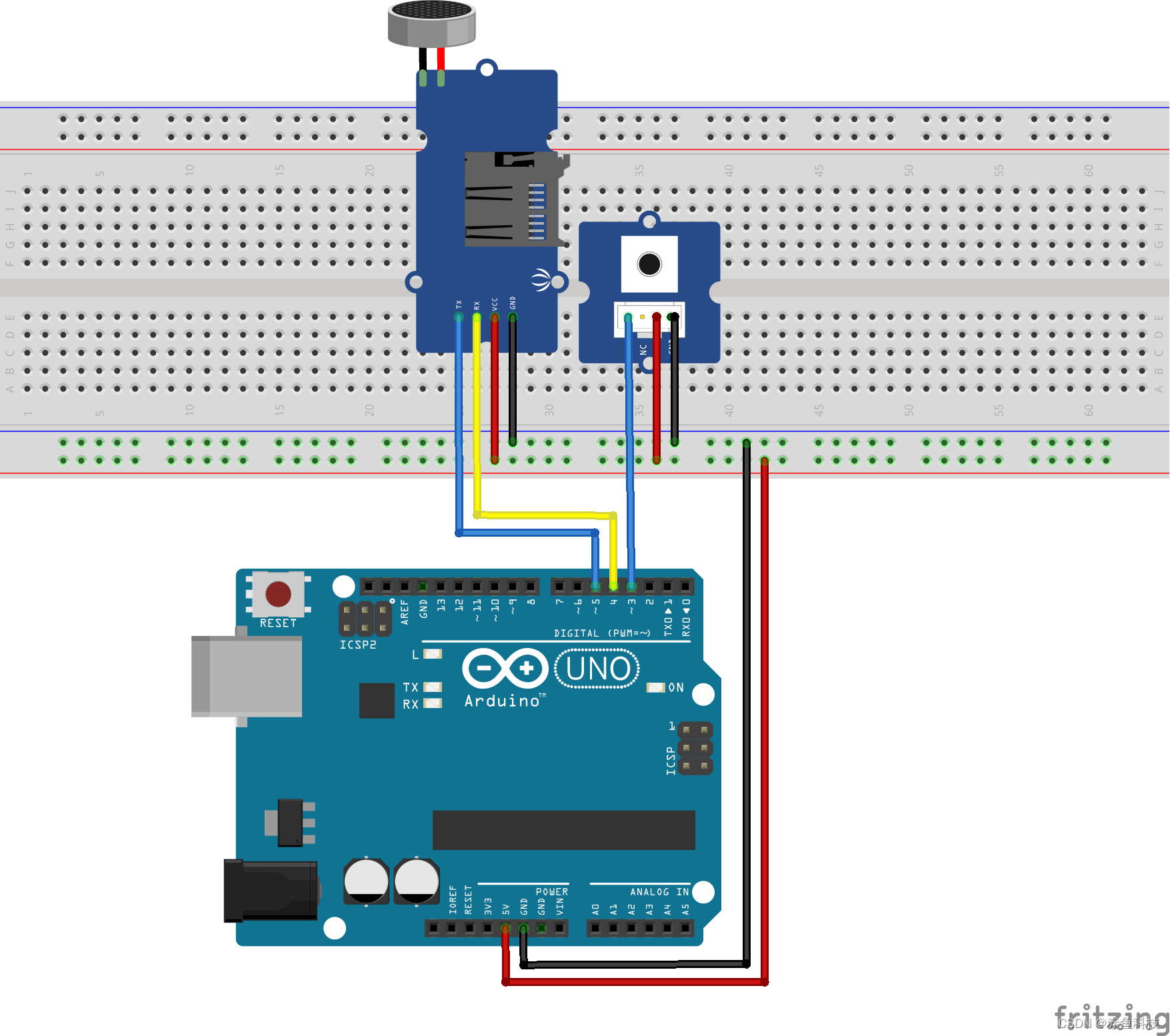 Fritzing软件绘制Arduino面包板接线图传感器模块库文件028_fritzing中红外传感器怎么找-CSDN博客