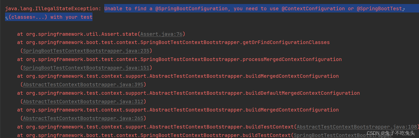 Unable to find a @SpringBootConfiguration, you need to use @ContextConfiguration or ...
