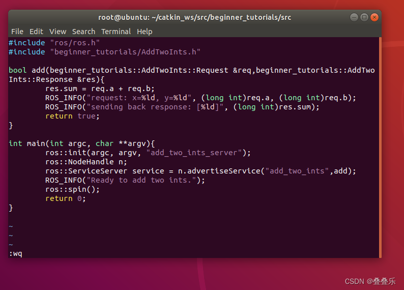 编写 ROS 服务节点 Service 和 Client(python/C++)(六)_ros python service-CSDN博客