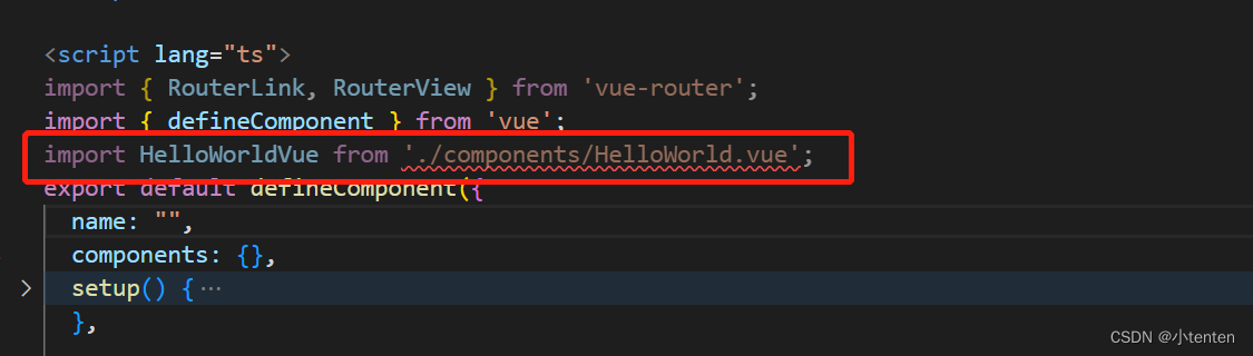 问题：vue3导入模块时报错 ‘helloworld‘ Is Declared But Its Value Is Never Readvetur6133 Csdn博客