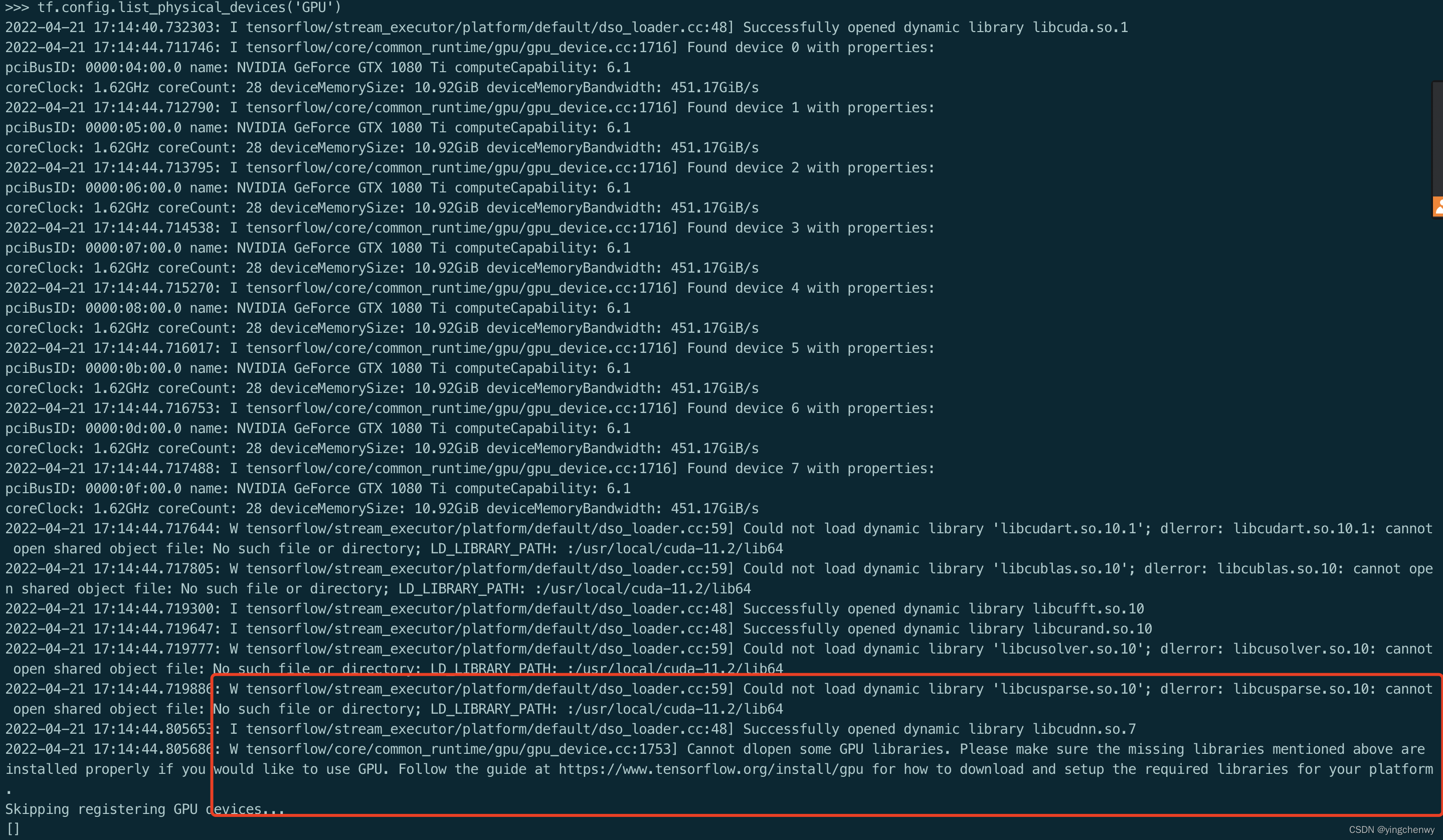 Could not load dynamic library libcudart.so.10.1_could not load dynamic library 'libcudart.so.10 ...