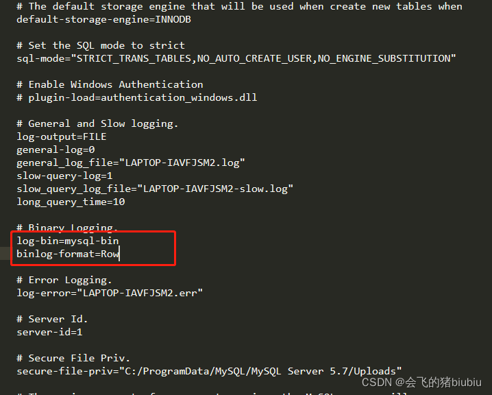 windows mysql5.7 开启binlog日志_windows mysql 启动日志-CSDN博客