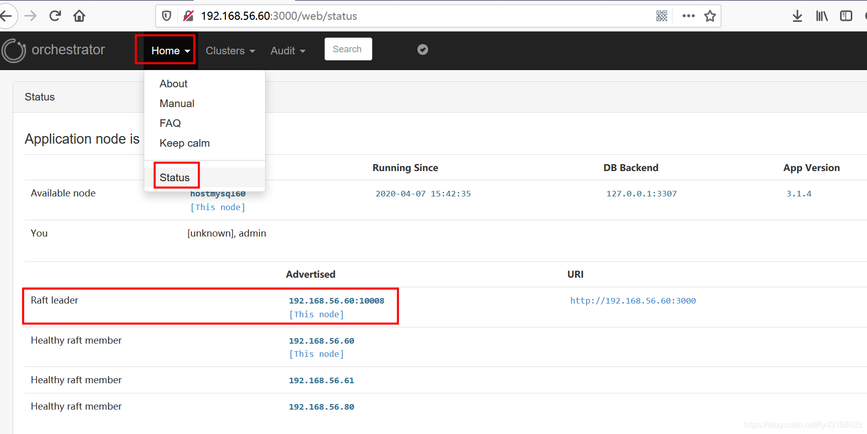 Mysql高可用—5.7 gtid 主从 + orchestrator 配置及简单测试_show global status like 'uptime': tls requested bu ...