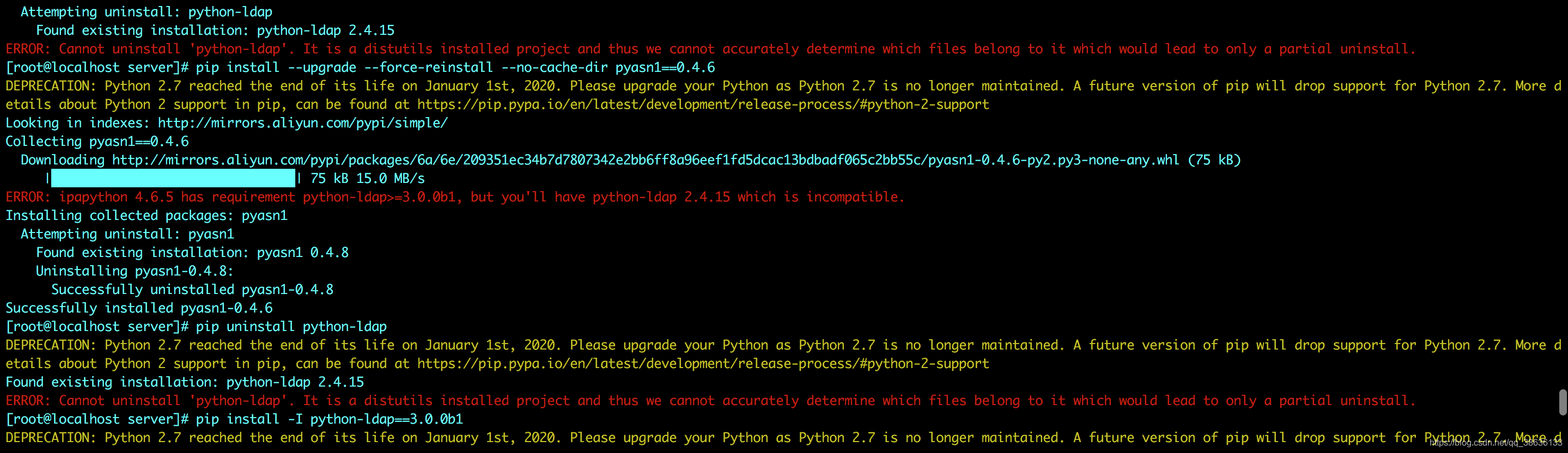 AdminSet安装部署报错解决方法_error: cannot uninstall 'python-ldap'. it is a dis-CSDN博客