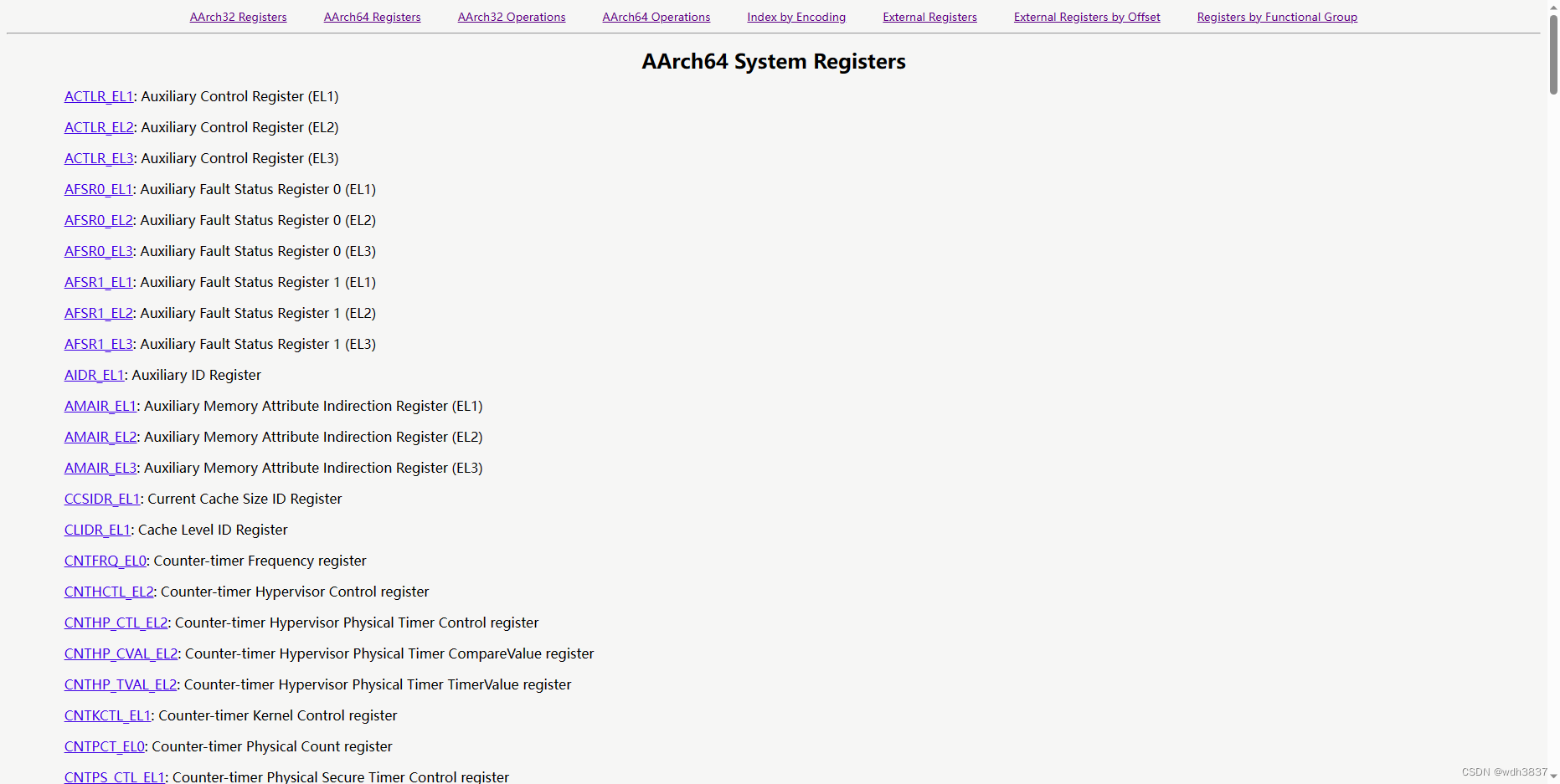 AArch32 & AArch64 Registers map详细解析与索引-CSDN博客