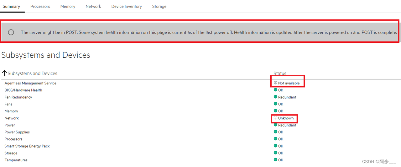 HPE ILO5 Agentless Management Service 不可用问题-CSDN博客