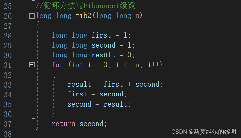 用递归和循环分别写fibonacci级数fnfn 1fn 2 N＞2 F1f21分别编写一个主函数运行fibonacci序列的简单递归函数和使用循环编写的函数 Csdn博客